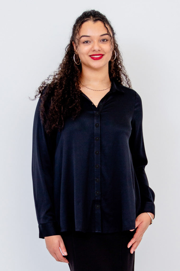 Sylvie Blouse, Black- Final Sale – LTD USA WEBSITE BLUE SKY