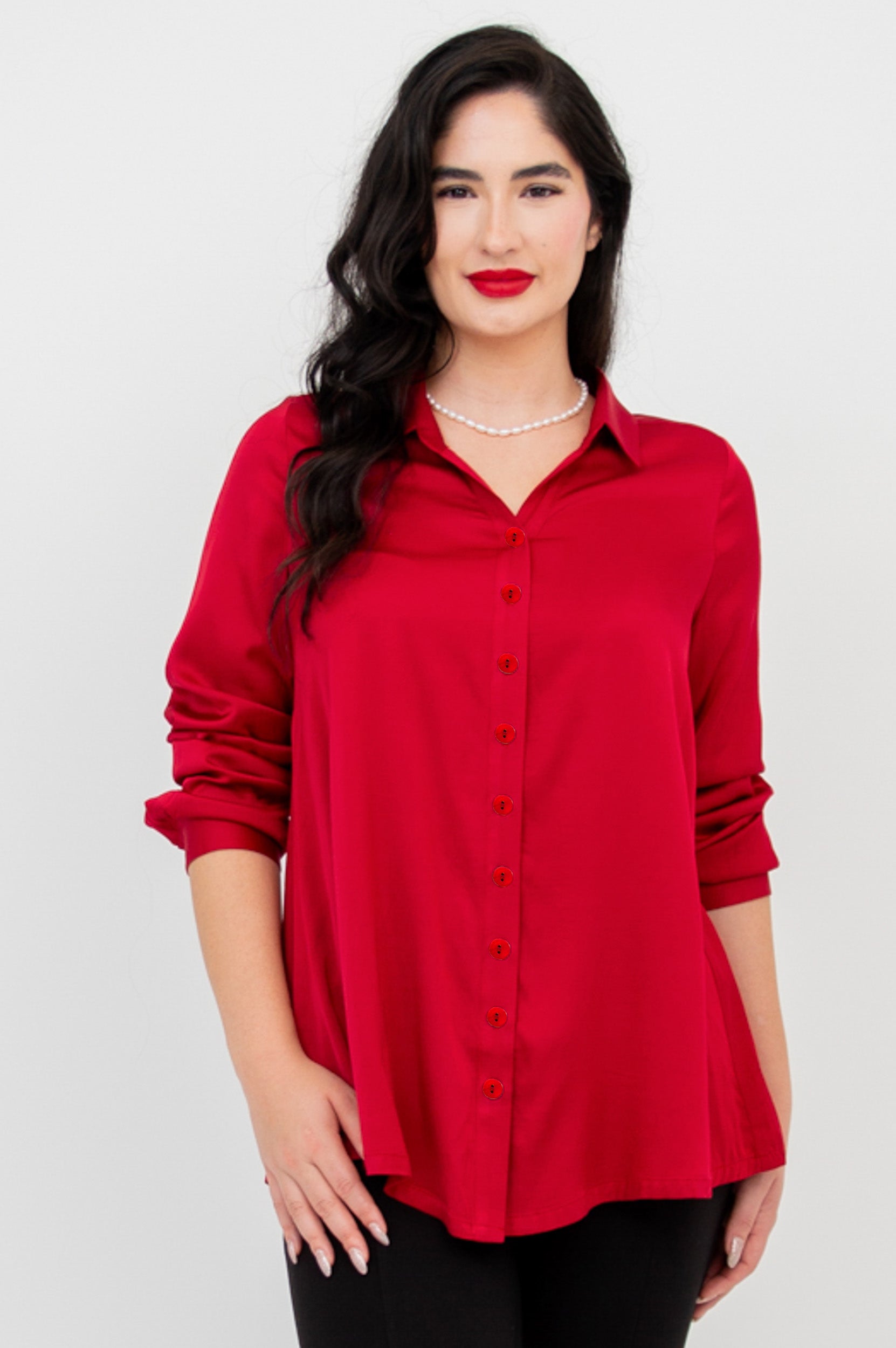 Sylvie Blouse, Rouge- Final Sale – LTD USA WEBSITE BLUE SKY