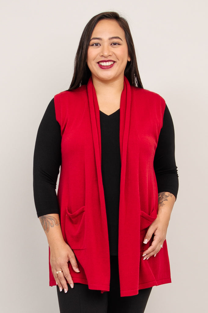 Jude Cardigan, Red, Cotton – LTD USA WEBSITE BLUE SKY