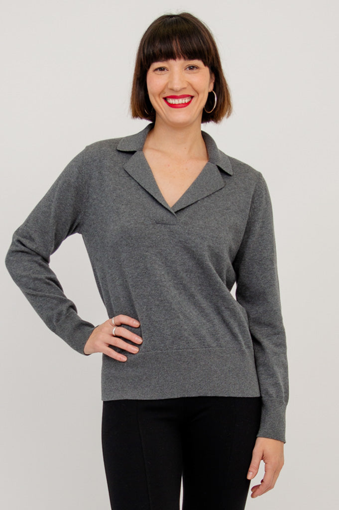 Astrid Sweater, Graphite, Cotton - Final Sale – LTD USA WEBSITE BLUE SKY