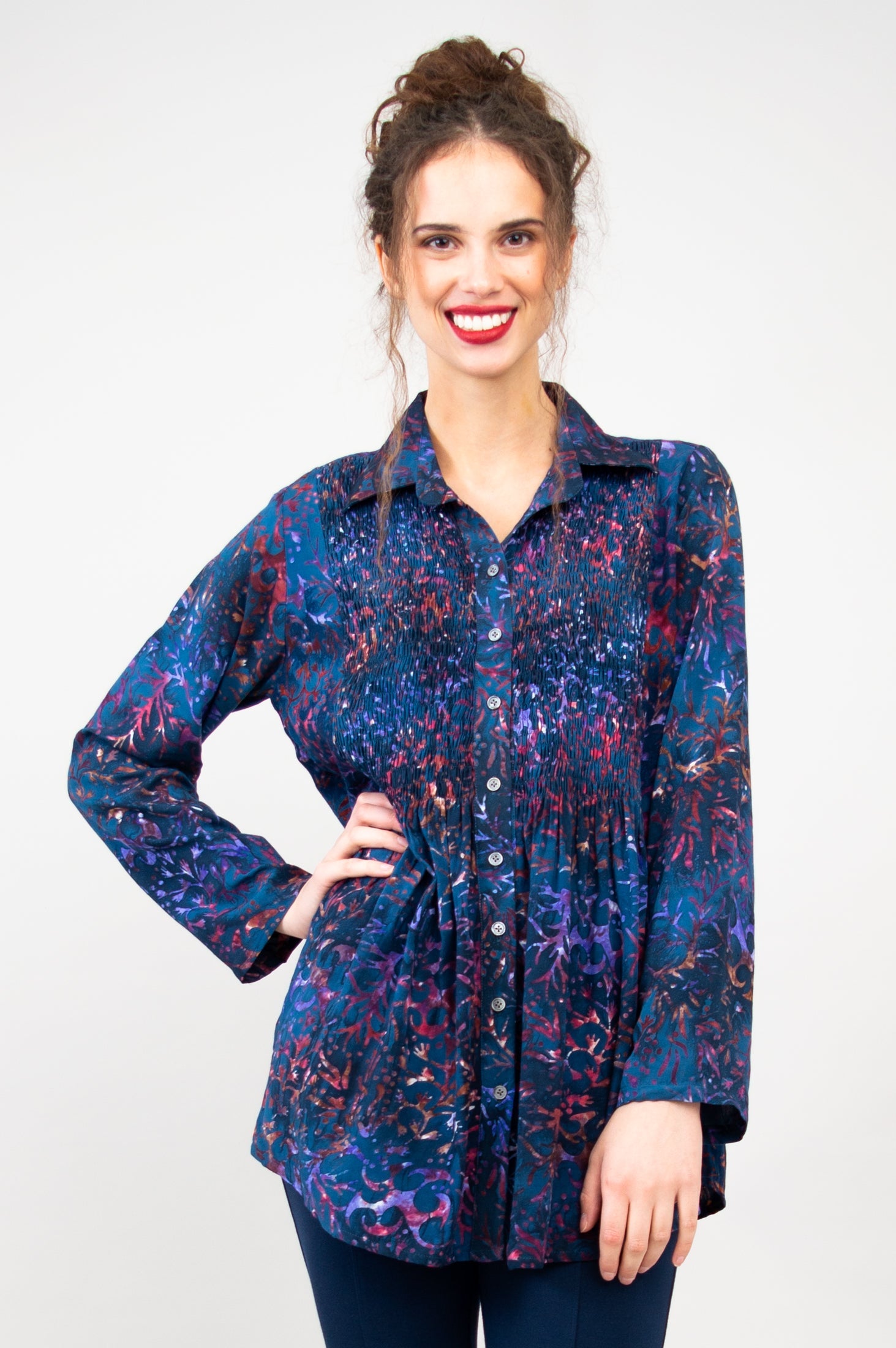 Cindy Long Sleeve, Purple Sprinkle -Final Sale – LTD USA WEBSITE BLUE SKY