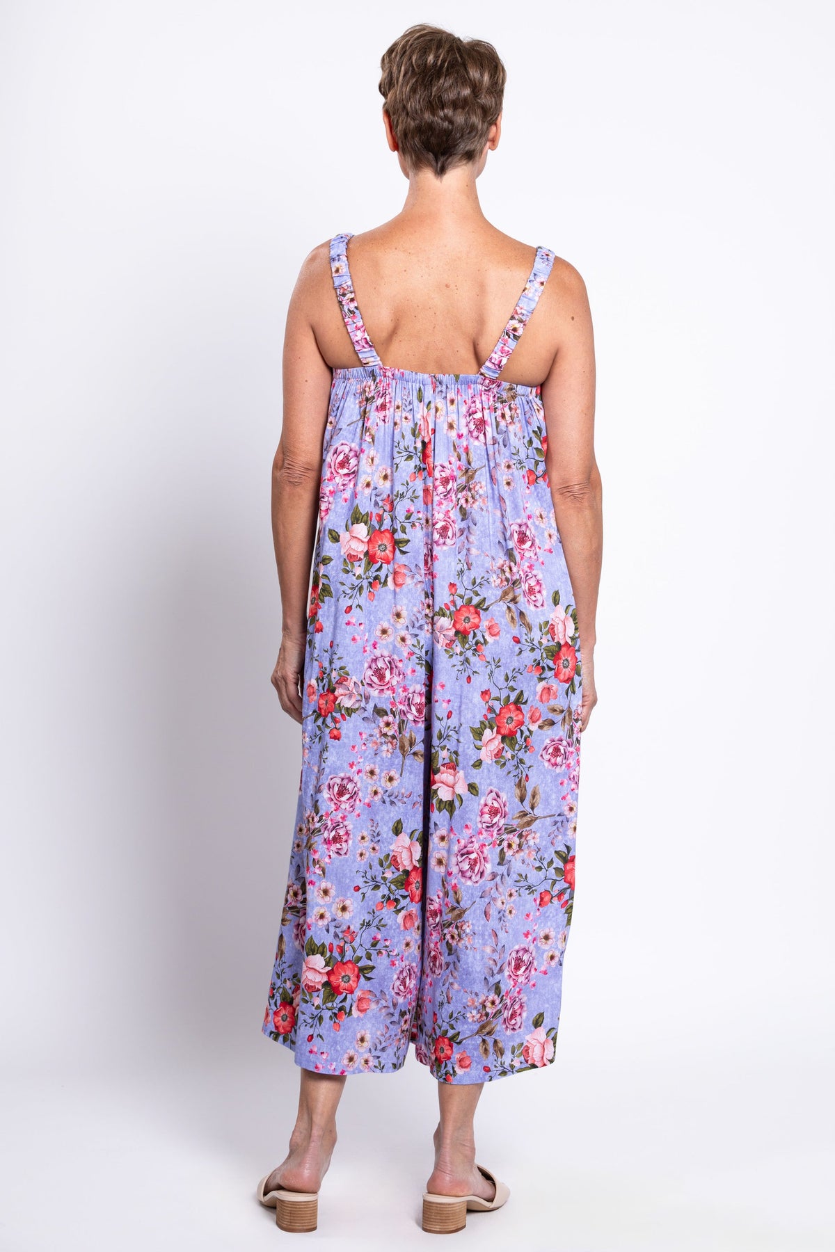 Joanna Jumpsuit, Red Rosebud, Linen Bamboo – LTD USA WEBSITE BLUE SKY