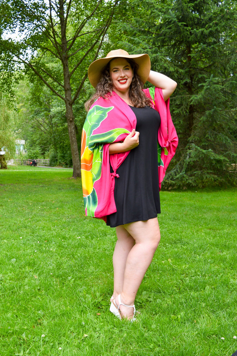 Hand Painted Sarong, Neon Tropik – LTD USA WEBSITE BLUE SKY