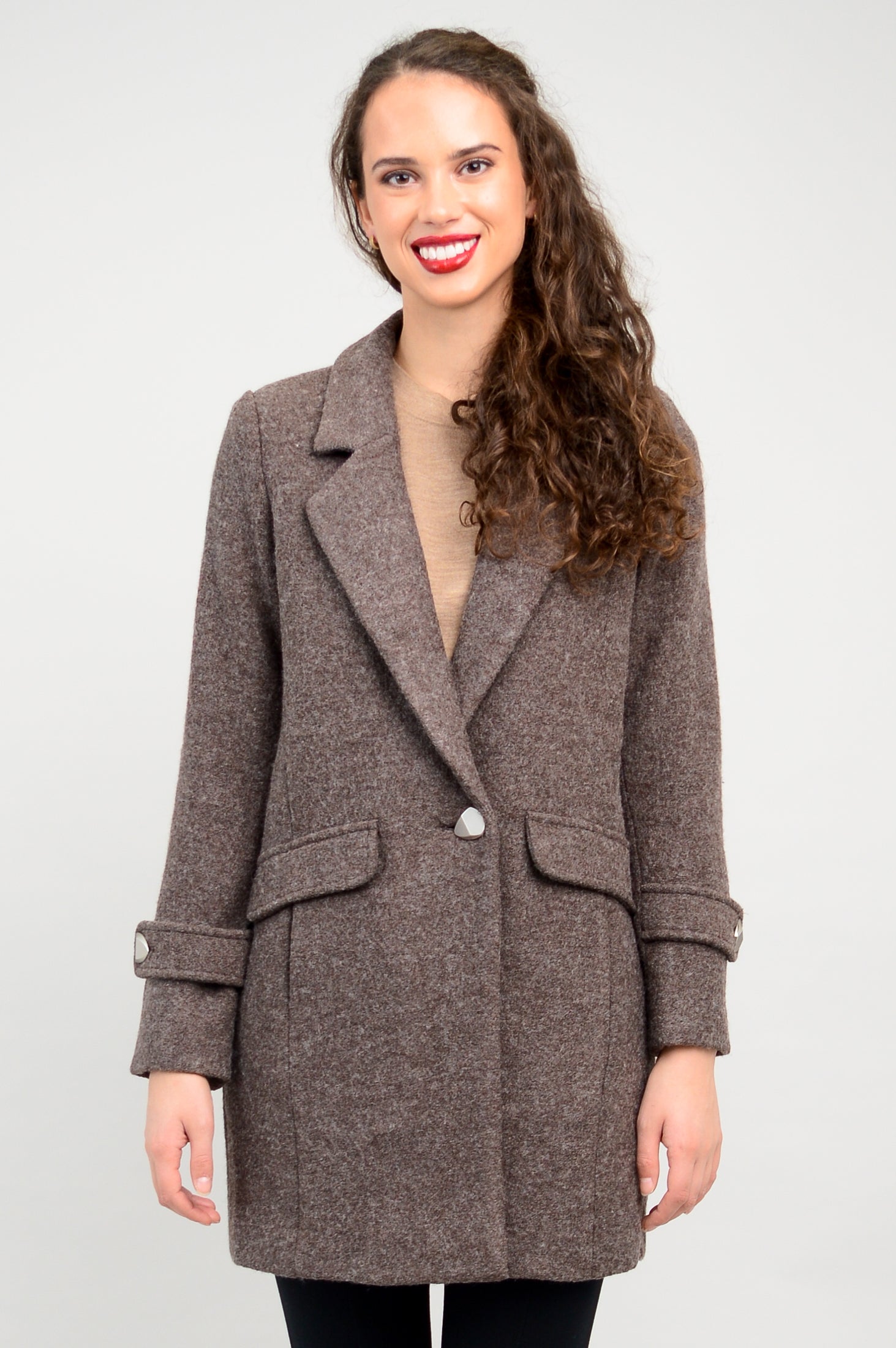 Milan Coat, Mocha, Boiled Wool – LTD USA WEBSITE BLUE SKY