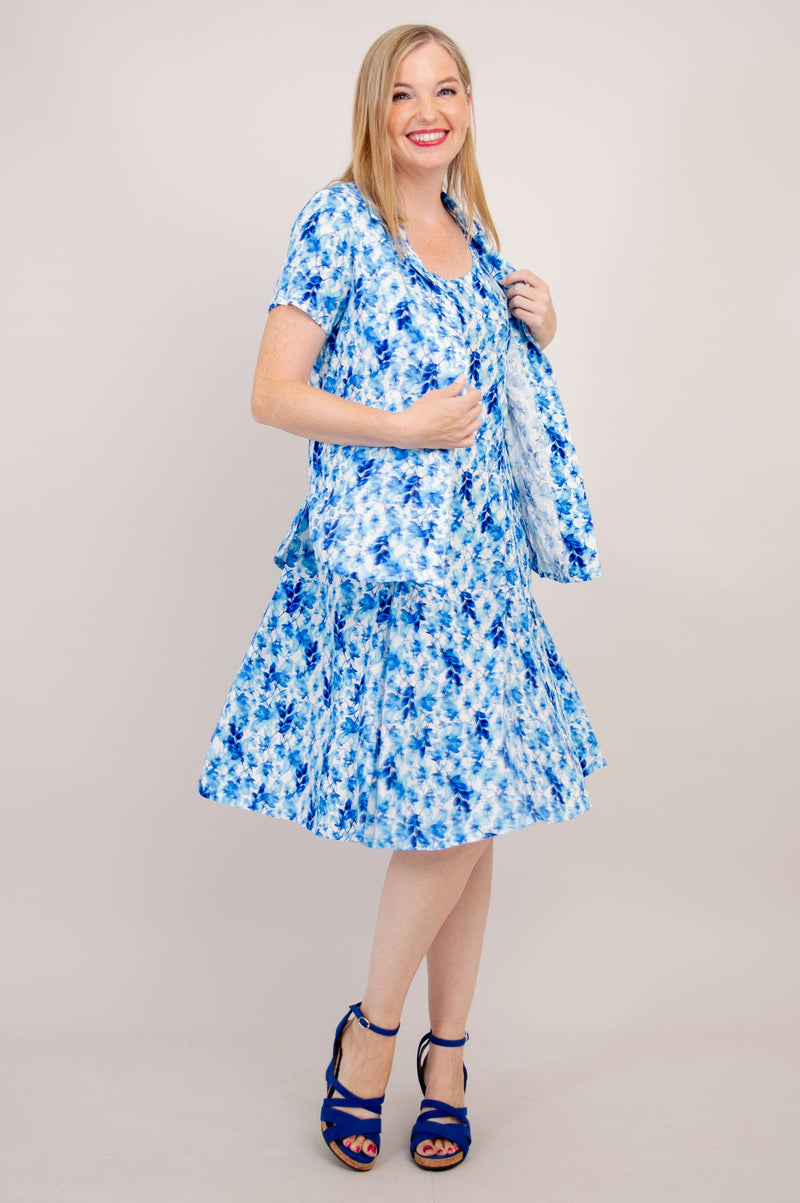 Samantha Top, Misty, Woven Bamboo – USBlueskyclothingco