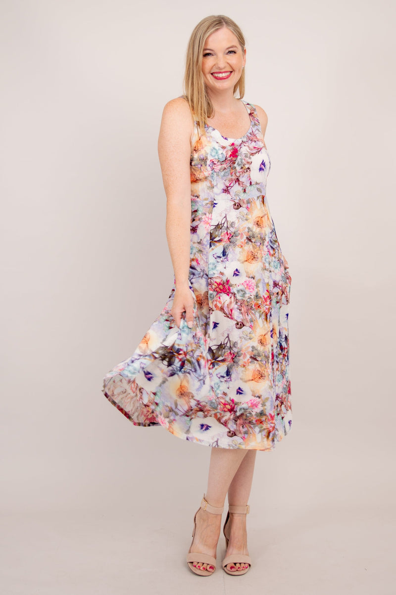 Shauna Dress, Wilderberry, Woven Bamboo – LTD USA WEBSITE BLUE SKY