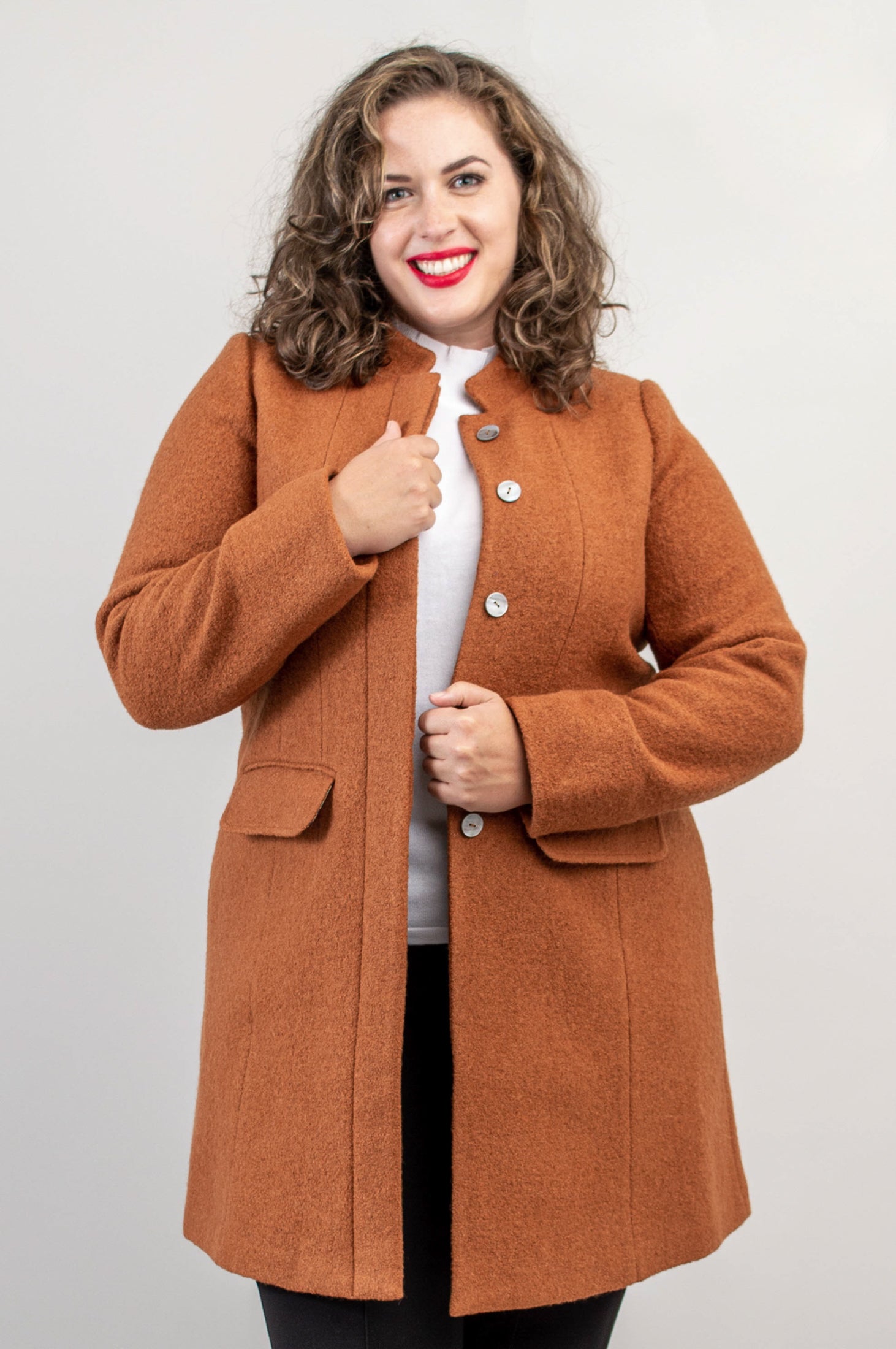 Verona Coat, Copper, Boiled Wool- Final Sale – LTD USA WEBSITE BLUE SKY