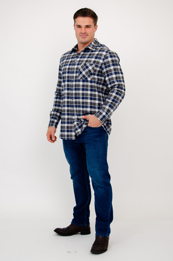 Cory Men's Shirt, Citrus Plaid, Cotton – LTD USA WEBSITE BLUE SKY