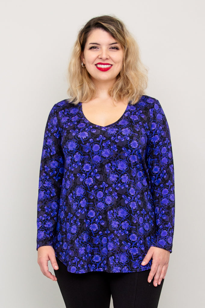 Jackie L/S Top, Snow Flower, Bamboo - Final Sale – LTD USA WEBSITE BLUE SKY