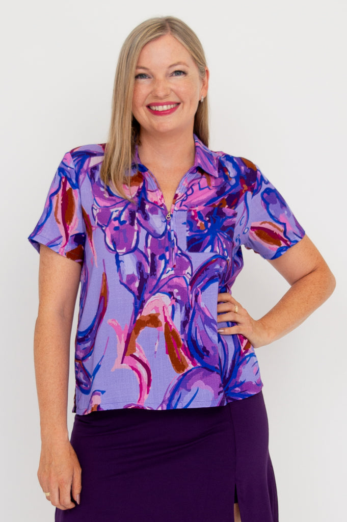 Lala Top, Lily Love, Linen Bamboo – LTD USA WEBSITE BLUE SKY