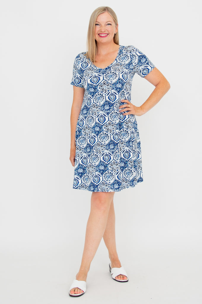 Lanai S/S Dress, Zesty, Bamboo – LTD USA WEBSITE BLUE SKY