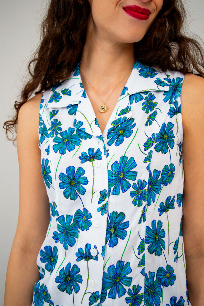 Lexa Tank, Aster, Linen Bamboo – LTD USA WEBSITE BLUE SKY