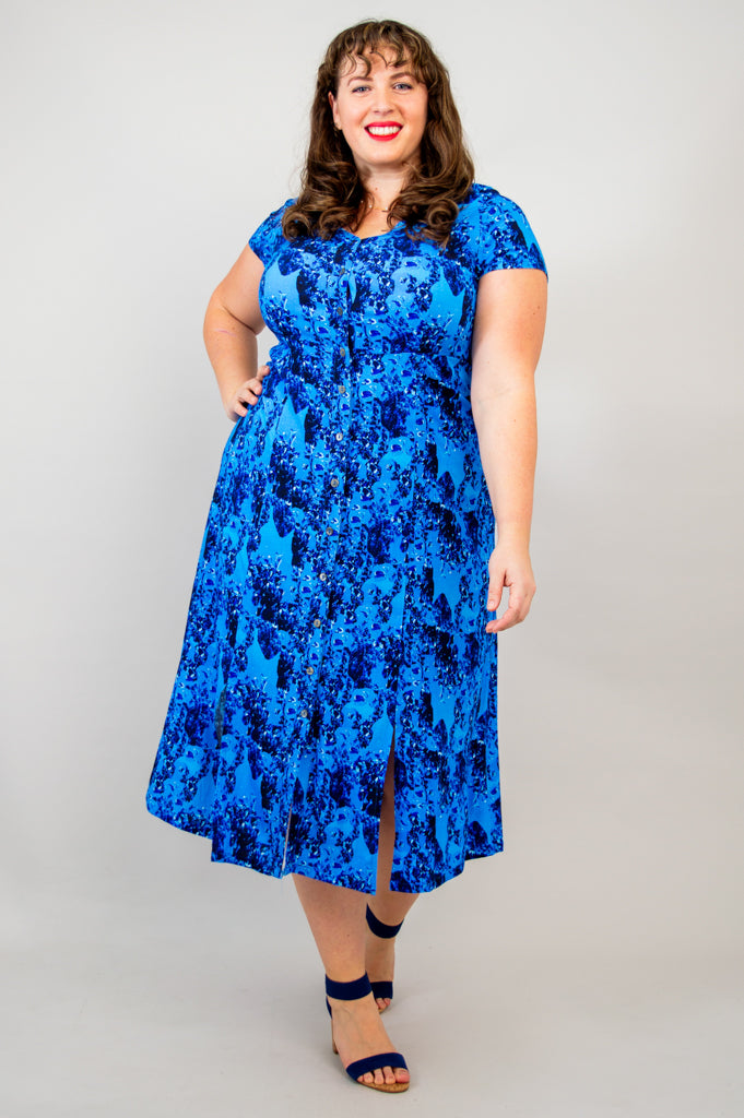 Morgan Dress, Canopy, Bamboo Linen – LTD USA WEBSITE BLUE SKY