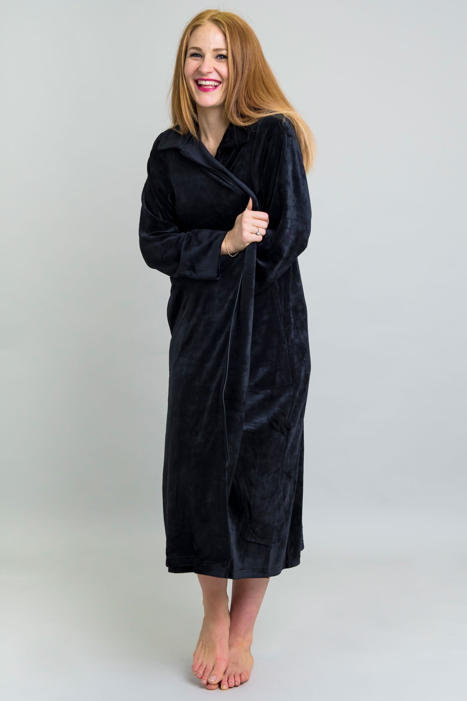 Zip Robe, Black, Bamboo – LTD USA WEBSITE BLUE SKY